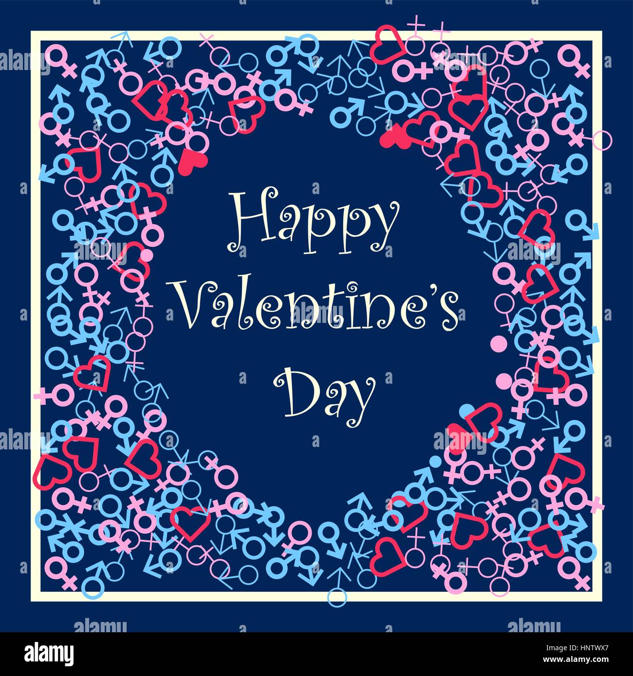 Male female heart symbol Stock Vector Images - Alamy