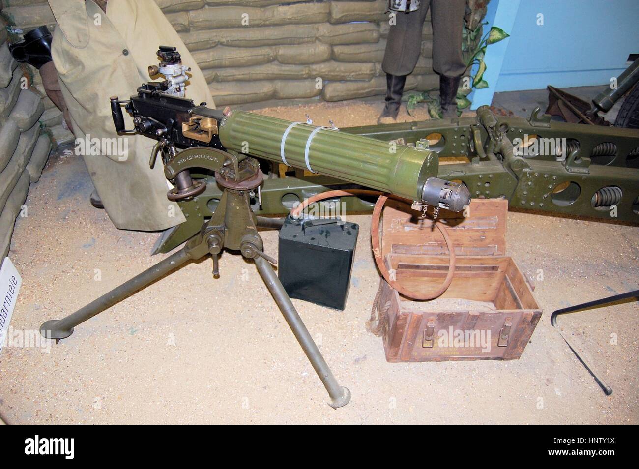 Historic Vickers machine gun as used in WW1 and WW2 on display Stock ...