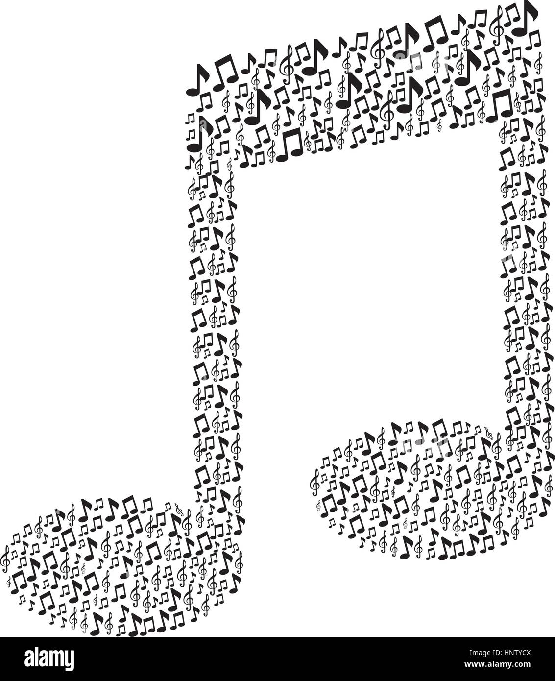 pattern in shape music sing with musical notes vector illustration ...