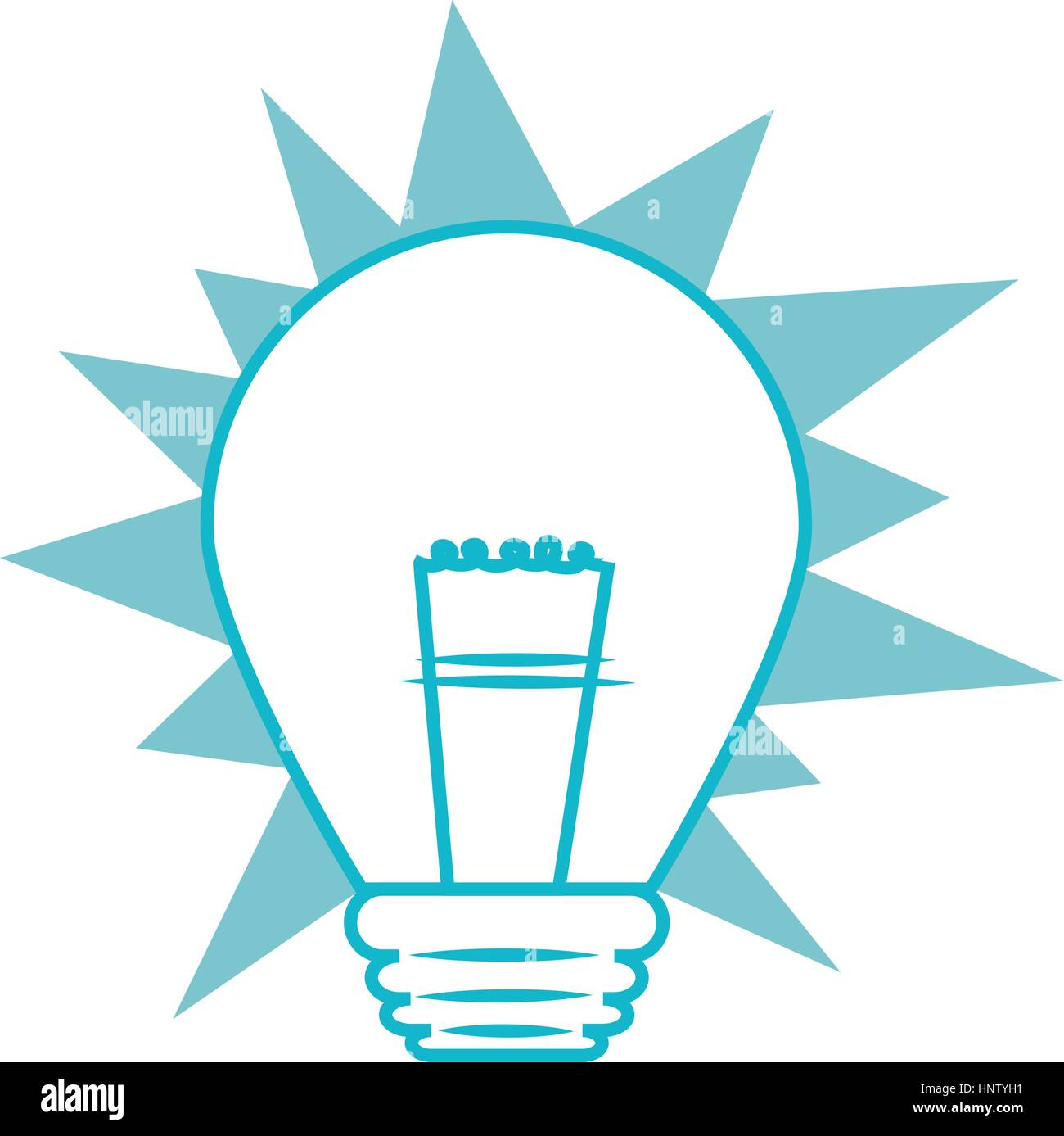 silhouette blue light bulb in pop art design vector illustration Stock ...