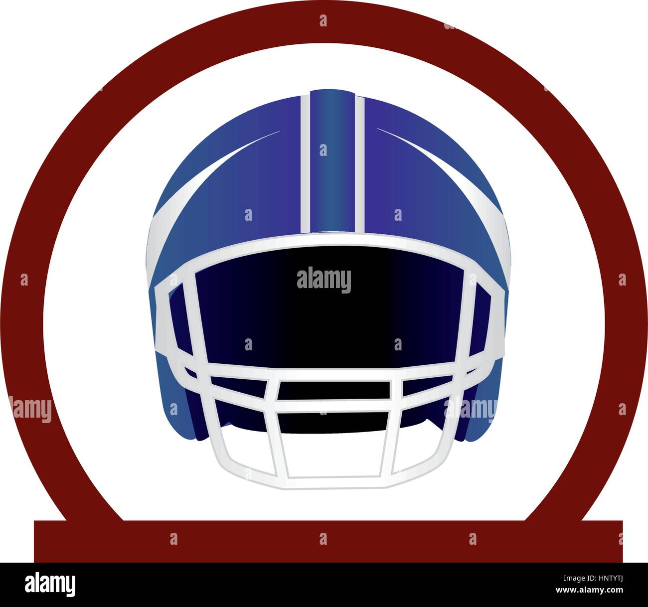 circular frame with american football helmet vector illustration Stock ...