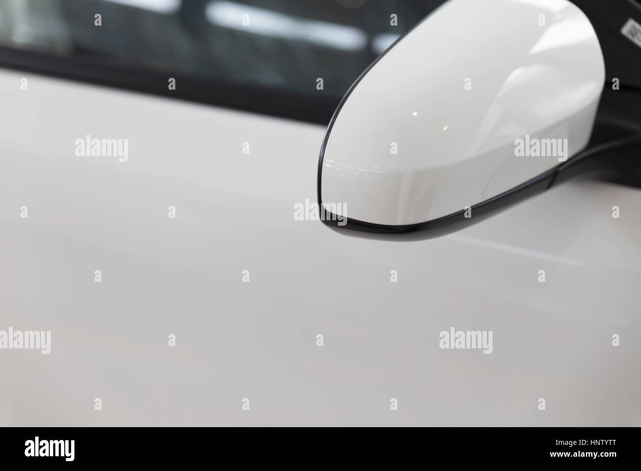 Rearview new white car hi-res stock photography and images - Alamy