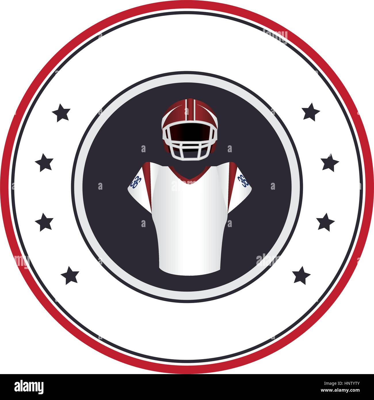 circular frame with uniform american football vector illustration Stock ...