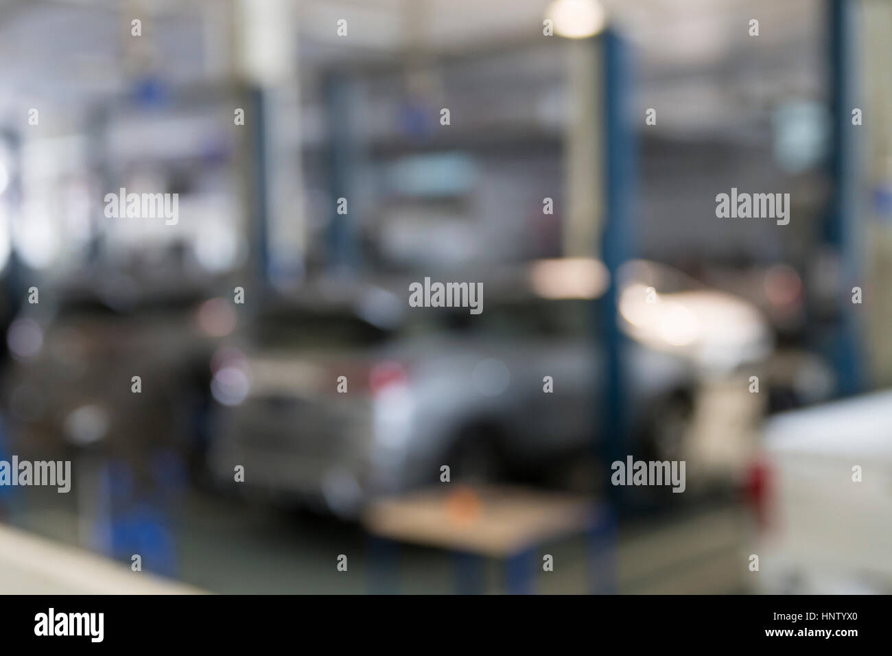 car repair service garage, blur background Stock Photo - Alamy