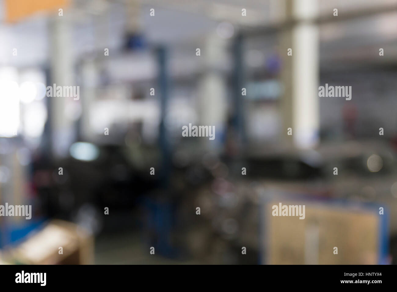 car repair service garage, blur background Stock Photo - Alamy