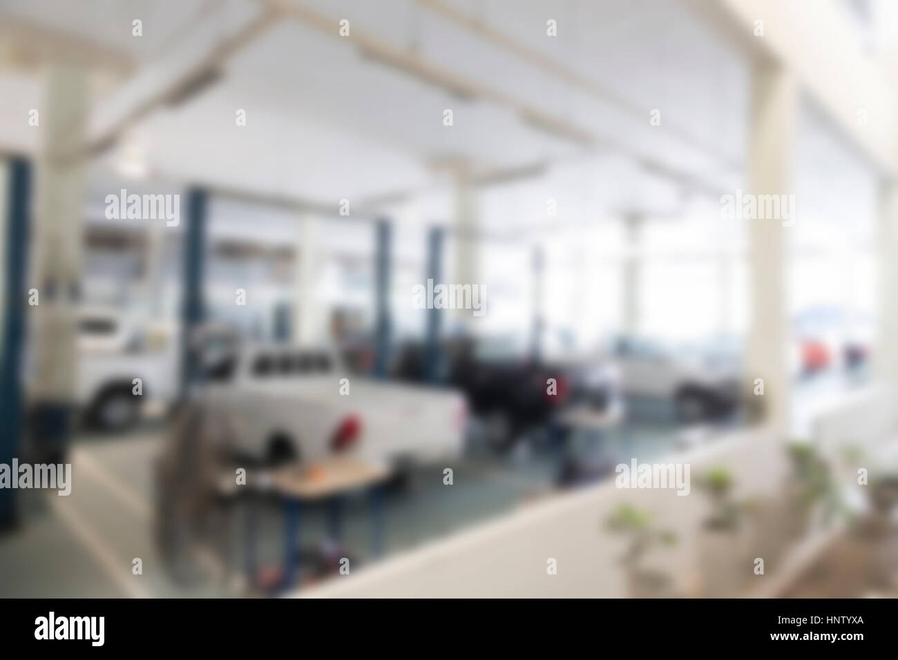 car repair service garage, blur background Stock Photo - Alamy