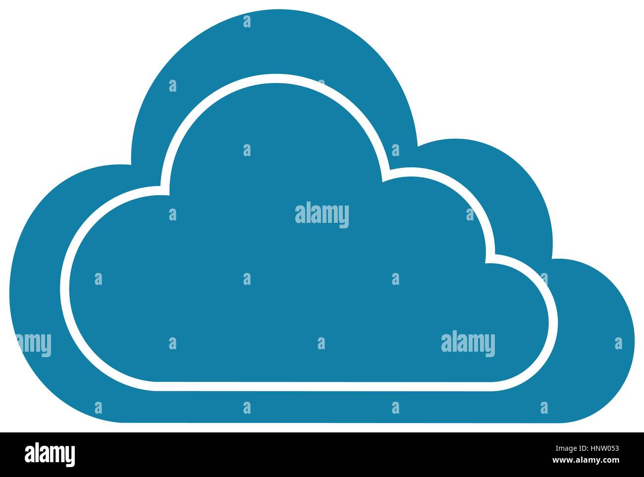 color silhouette with cloud contour and white background vector ...