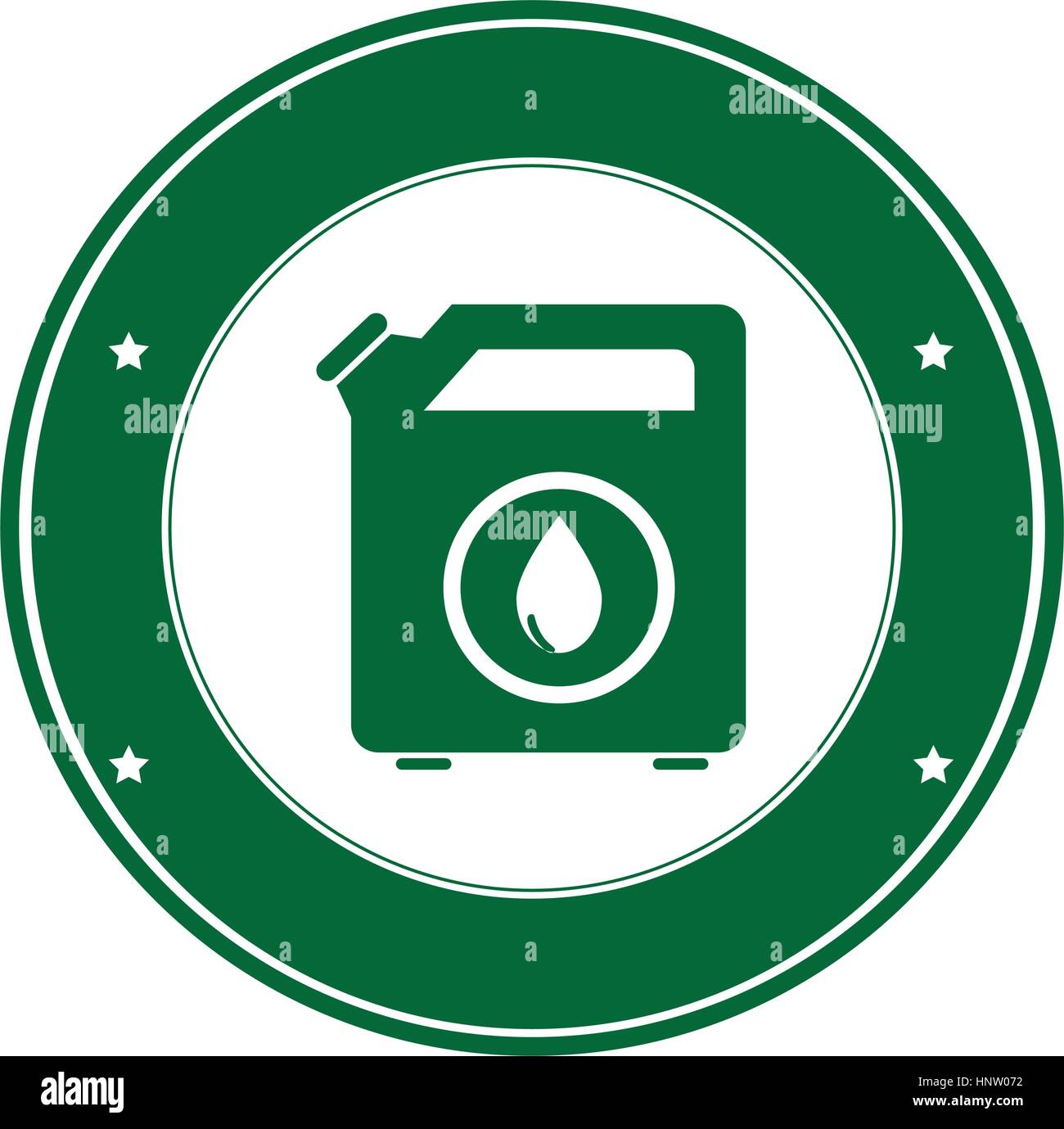color circular emblem with bio fuel container vector illustration Stock ...