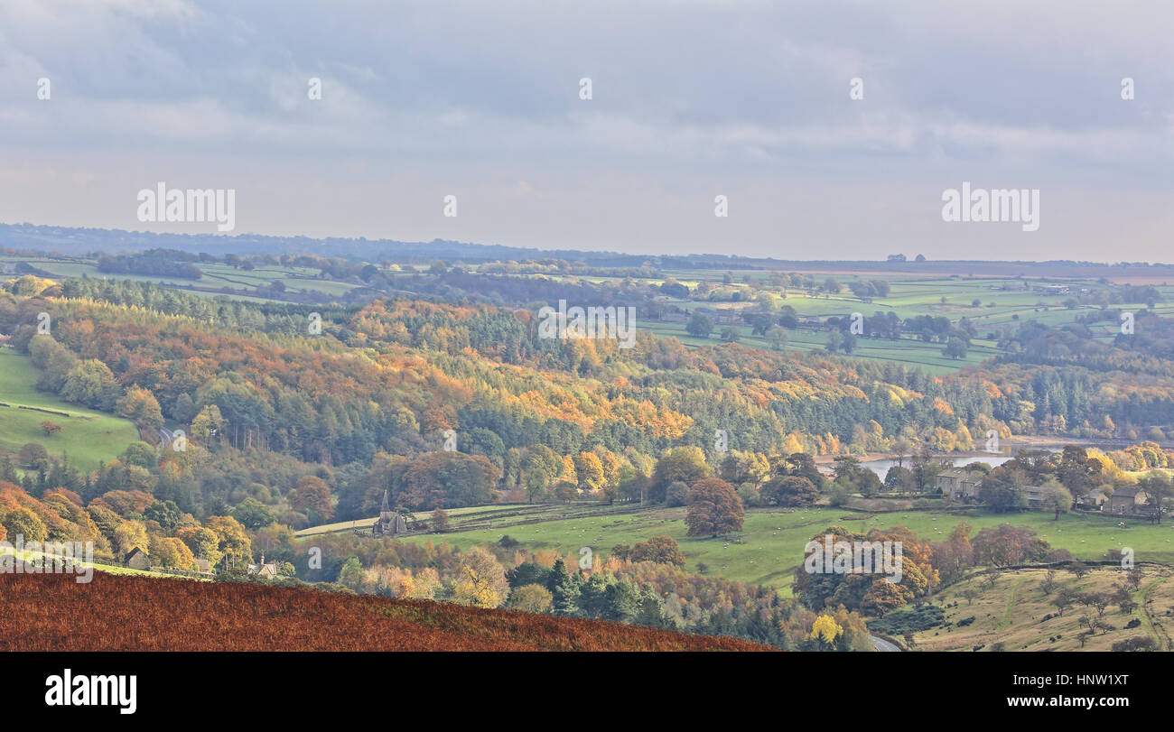 Edge of the Yorkshire Dales in Autumn, England, UK. (HDR Stock Photo ...