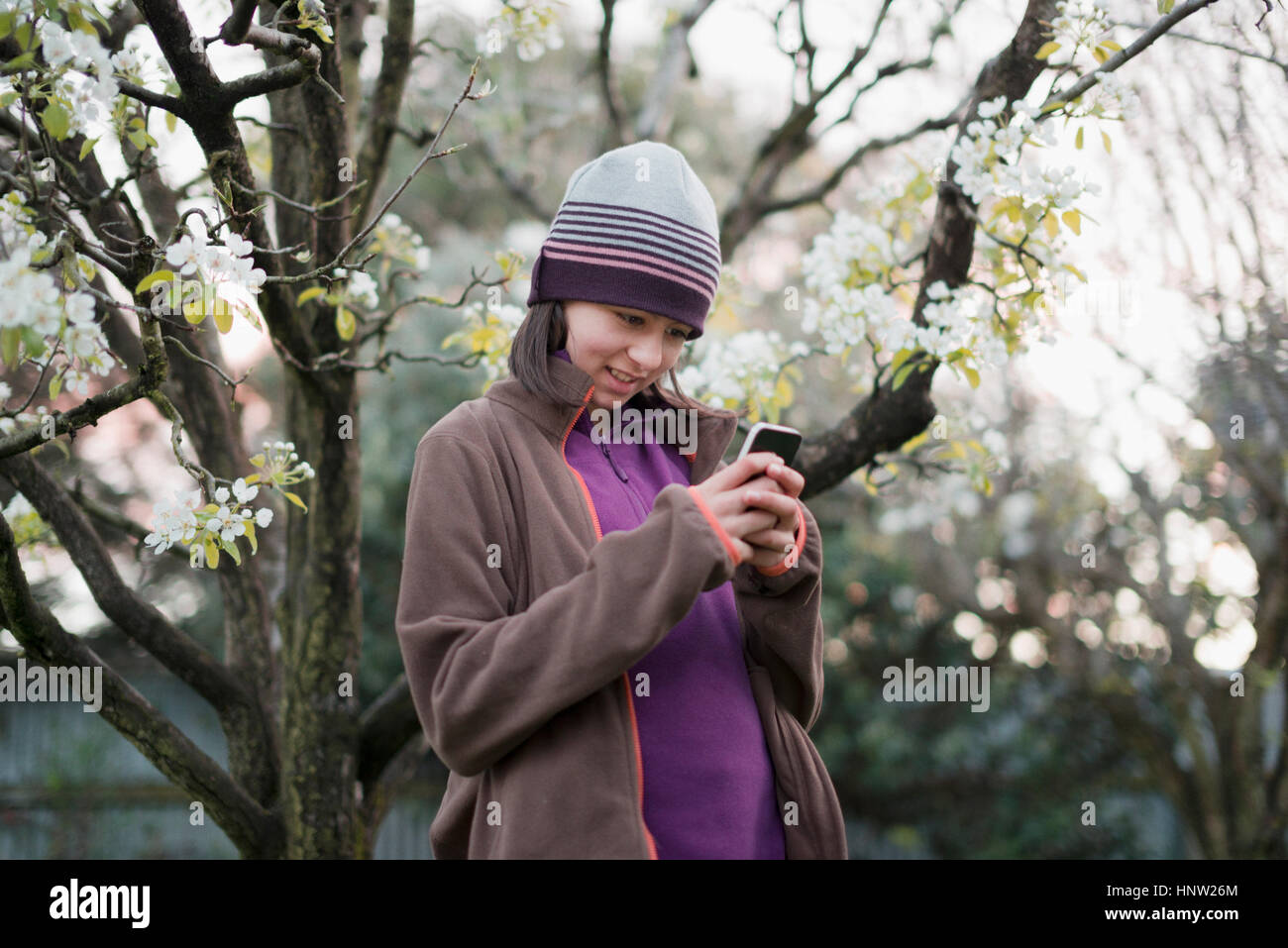 12 13 years girl brown hair hi-res stock photography and images - Alamy