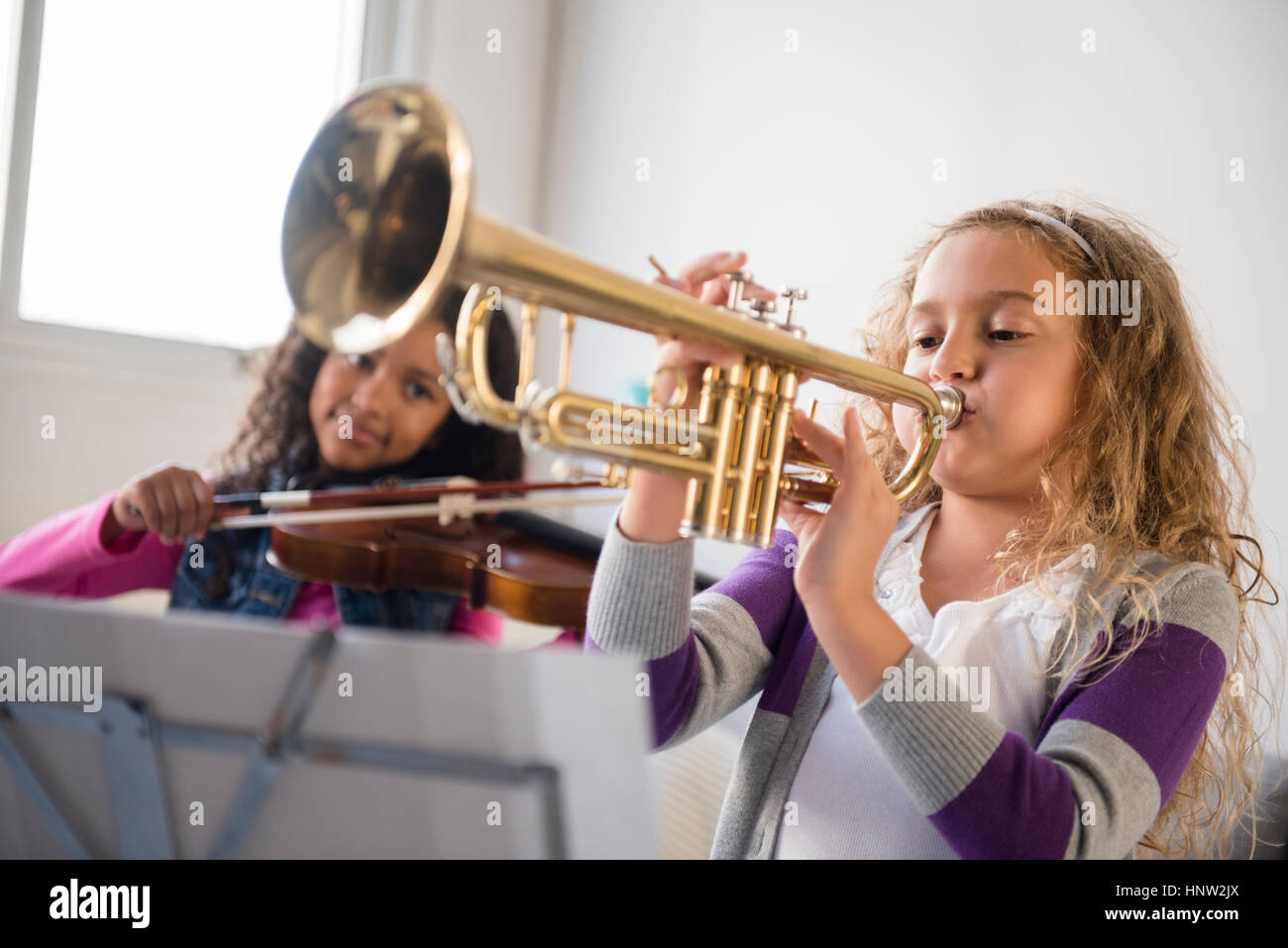 African american children playing instruments hi-res stock photography ...