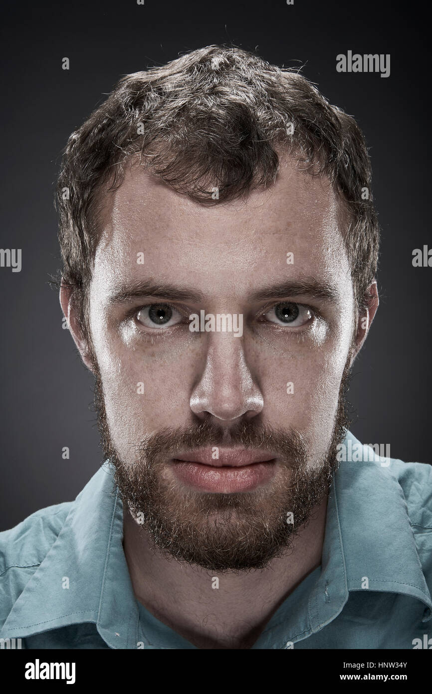 Serious guy moustache beard hi-res stock photography and images - Alamy