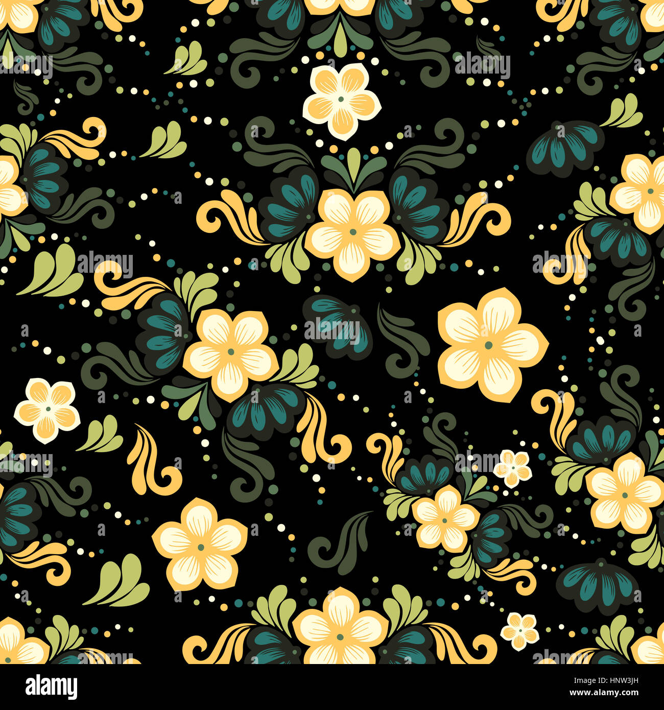 Seamless repeating floral pattern.Vector Stock Photo - Alamy