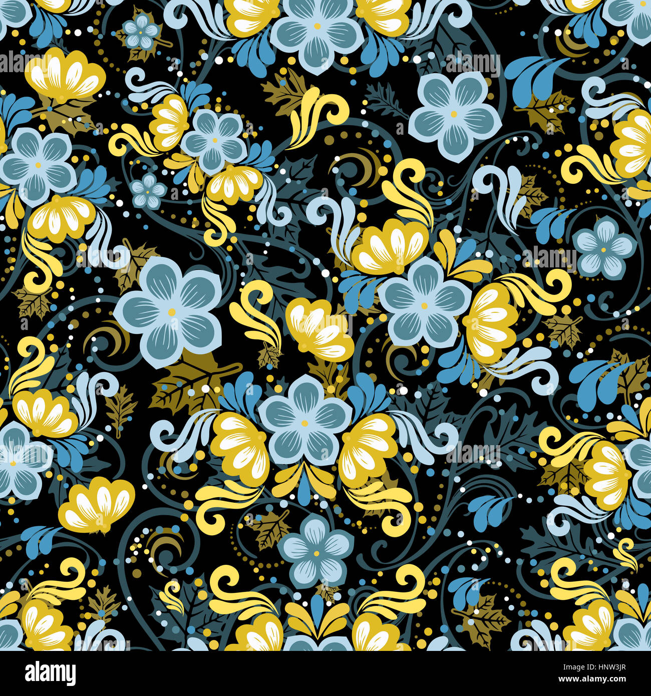 Seamless repeating floral pattern.Vector Stock Photo - Alamy