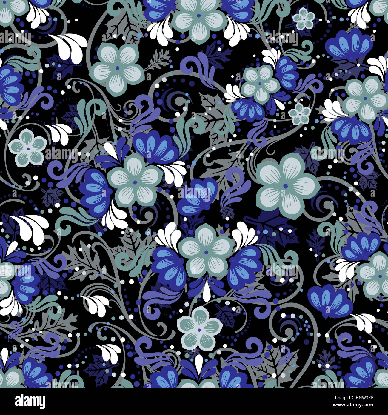 Seamless repeating floral pattern.Vector Stock Photo - Alamy