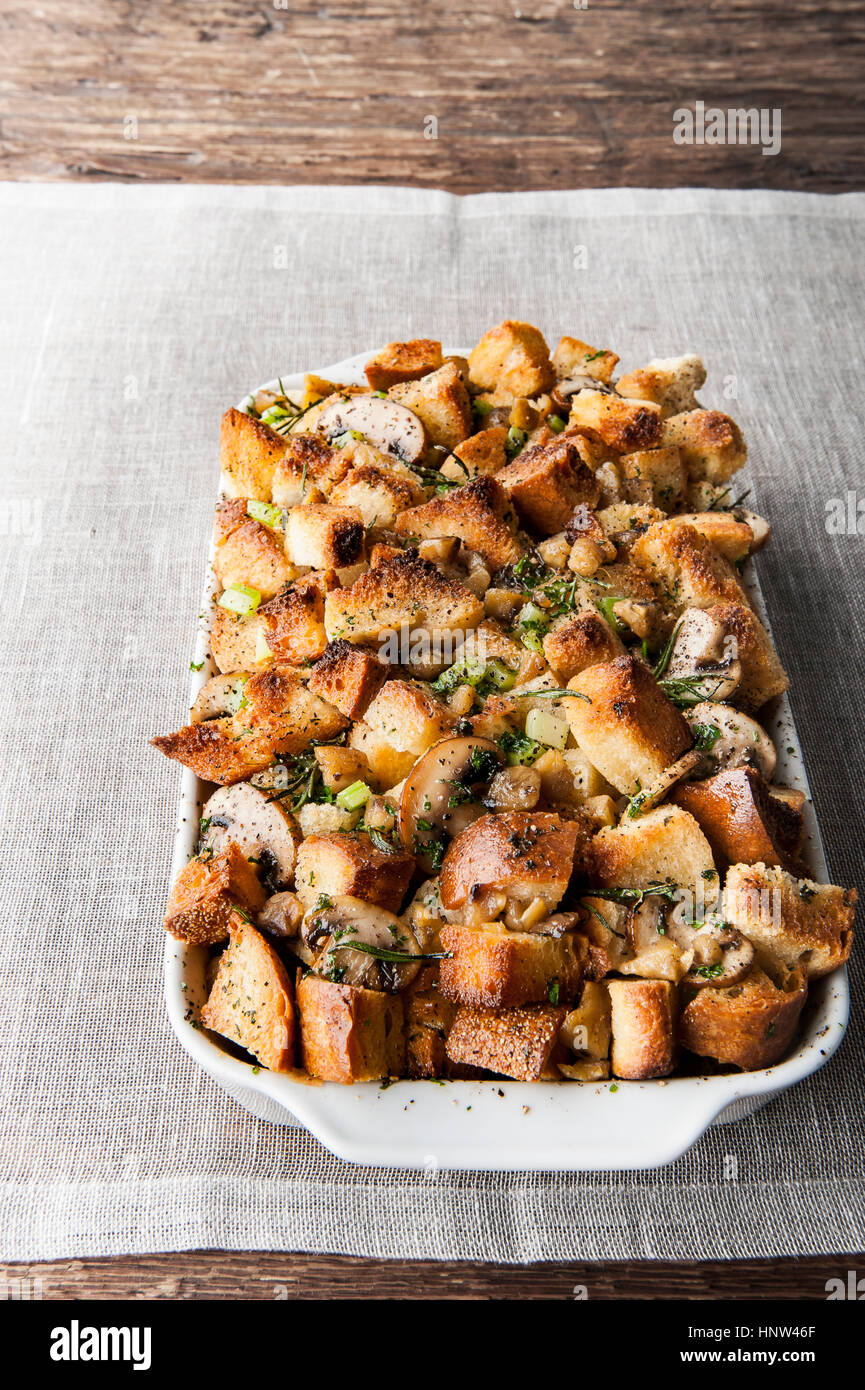 Tray of chestnut stuffing Stock Photo - Alamy