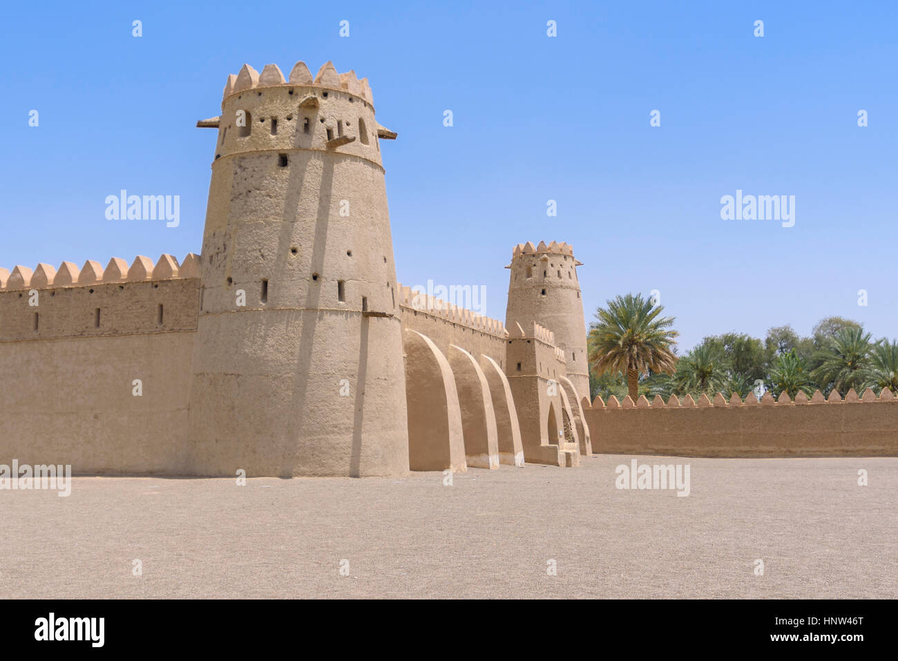 Al Jahili Fort, Al Ain, United Arab Emirates. Former home of the Al ...