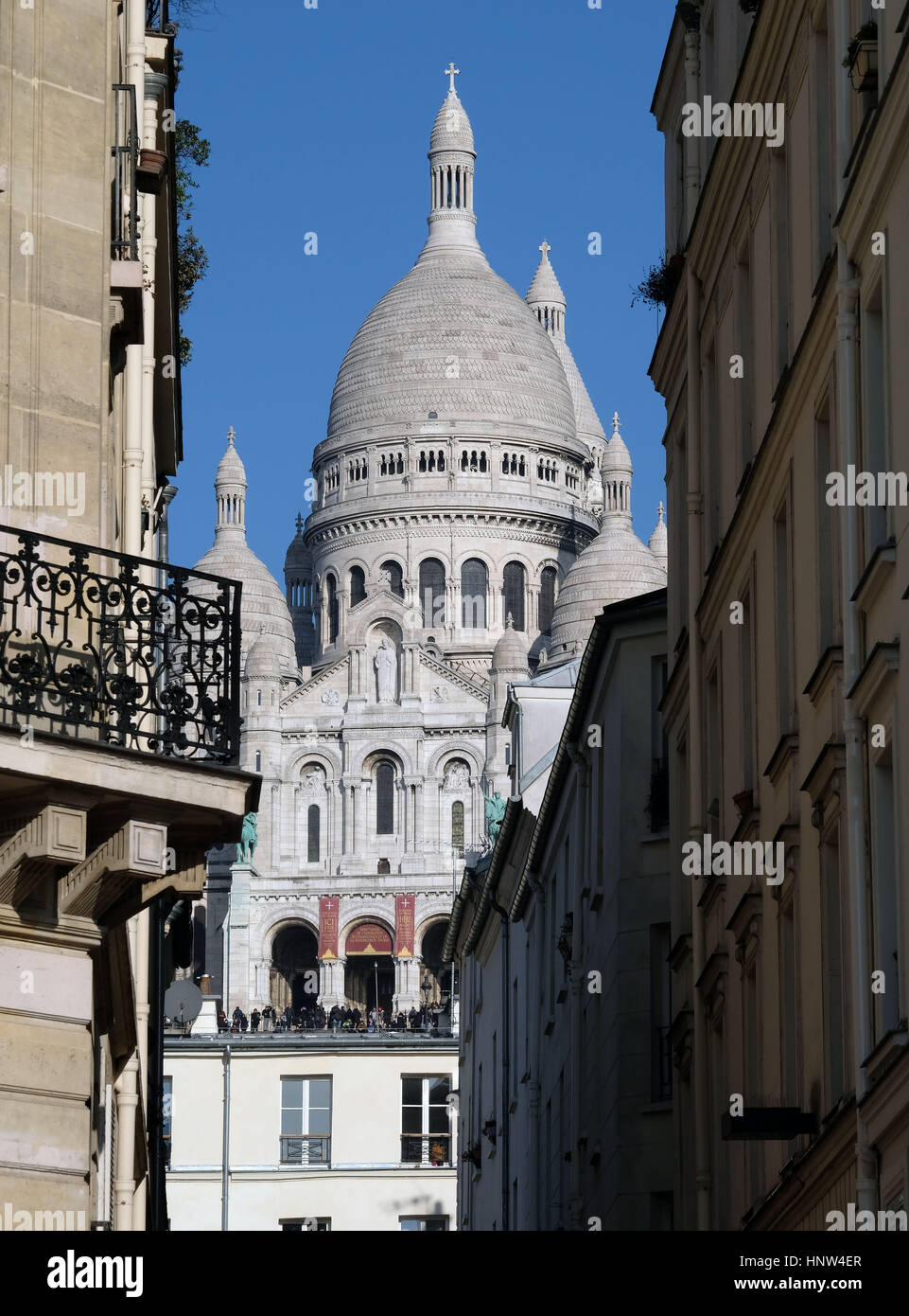 Sacre Coeur Basilica in Montmartre; The Basilica of the Sacred Heart of ...