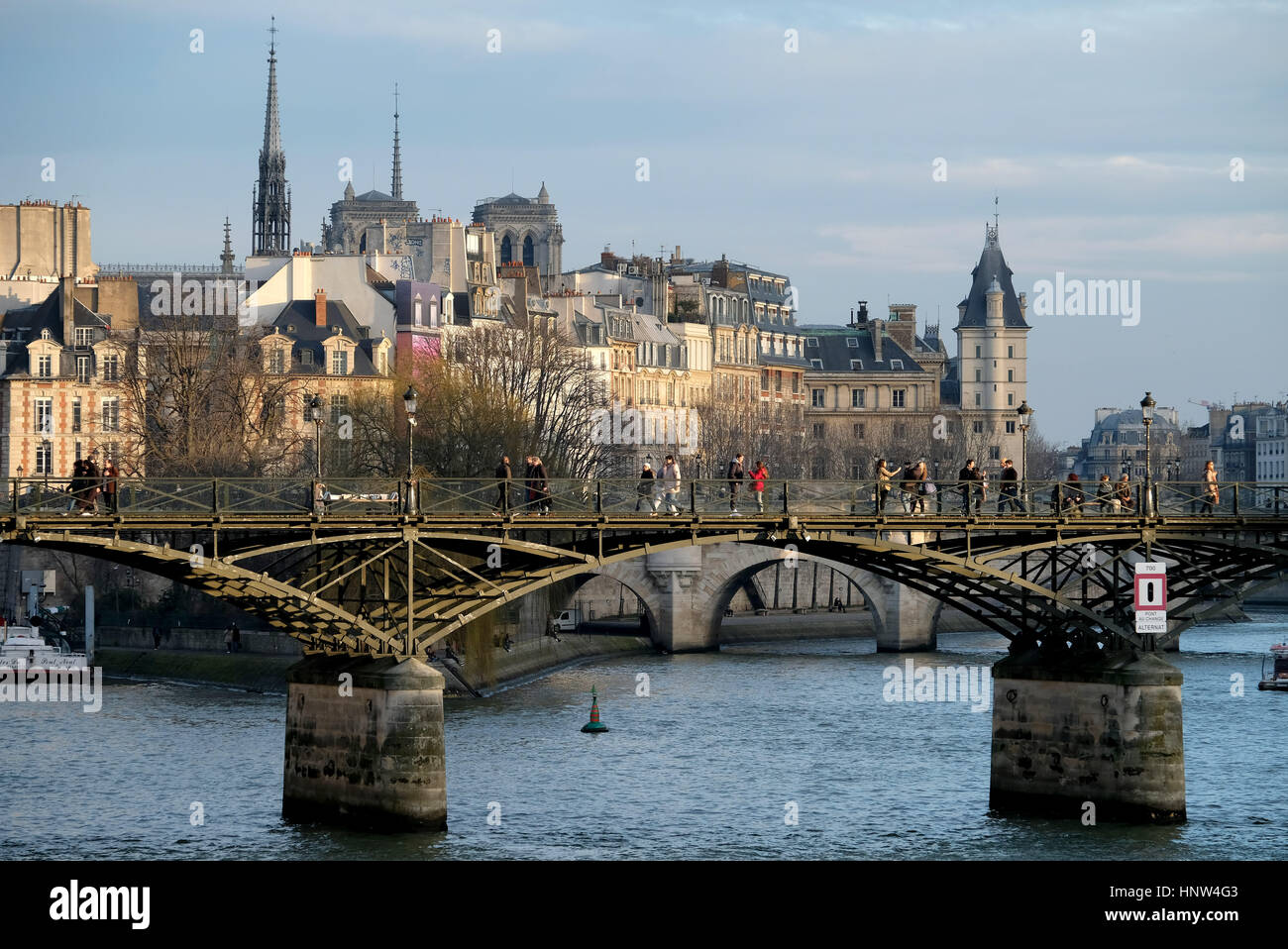 The Pont des Arts or Passerelle des Arts is a pedestrian bridge in ...