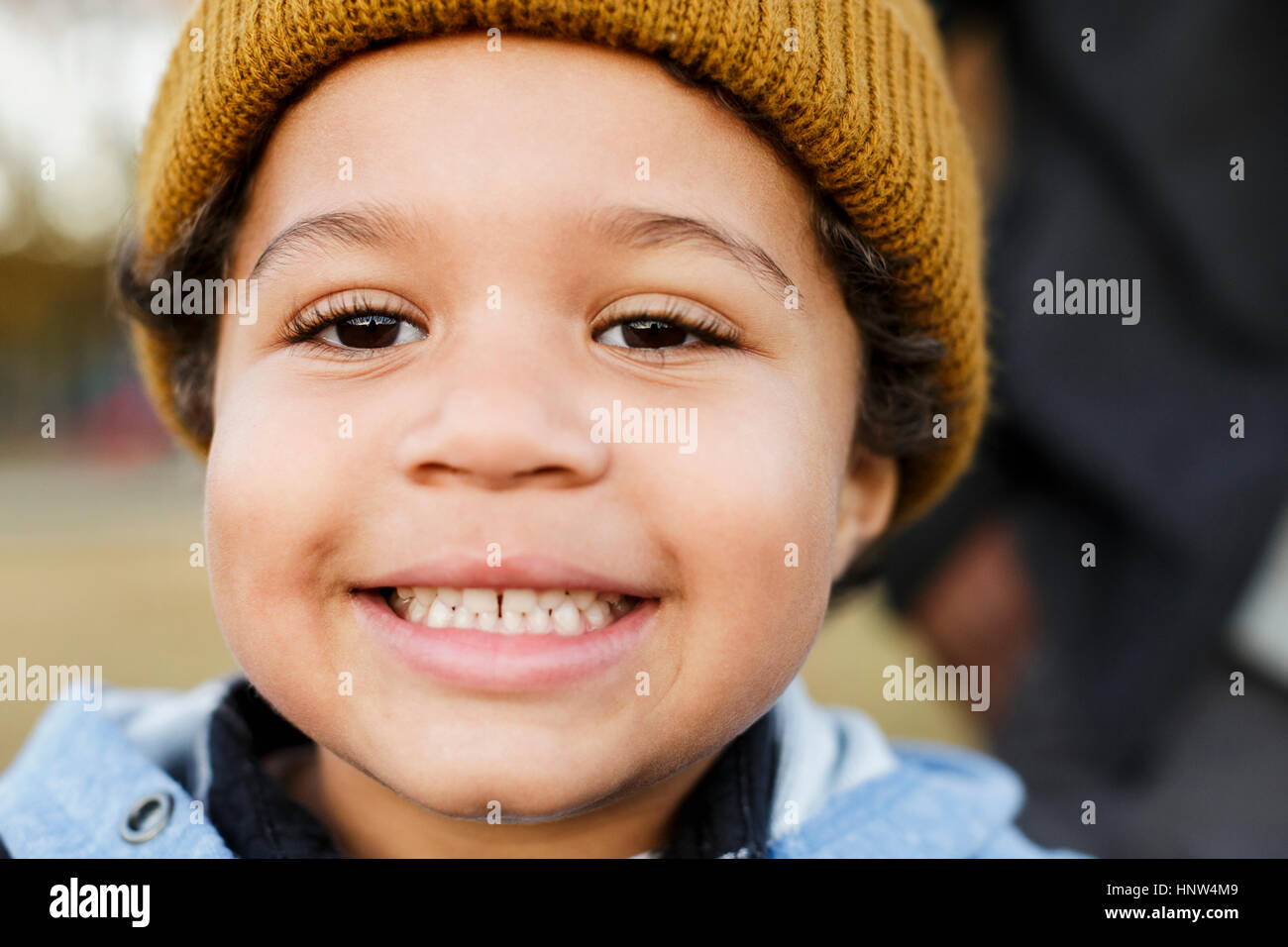 Mixed race african american black ethnic minority father son family hi ...