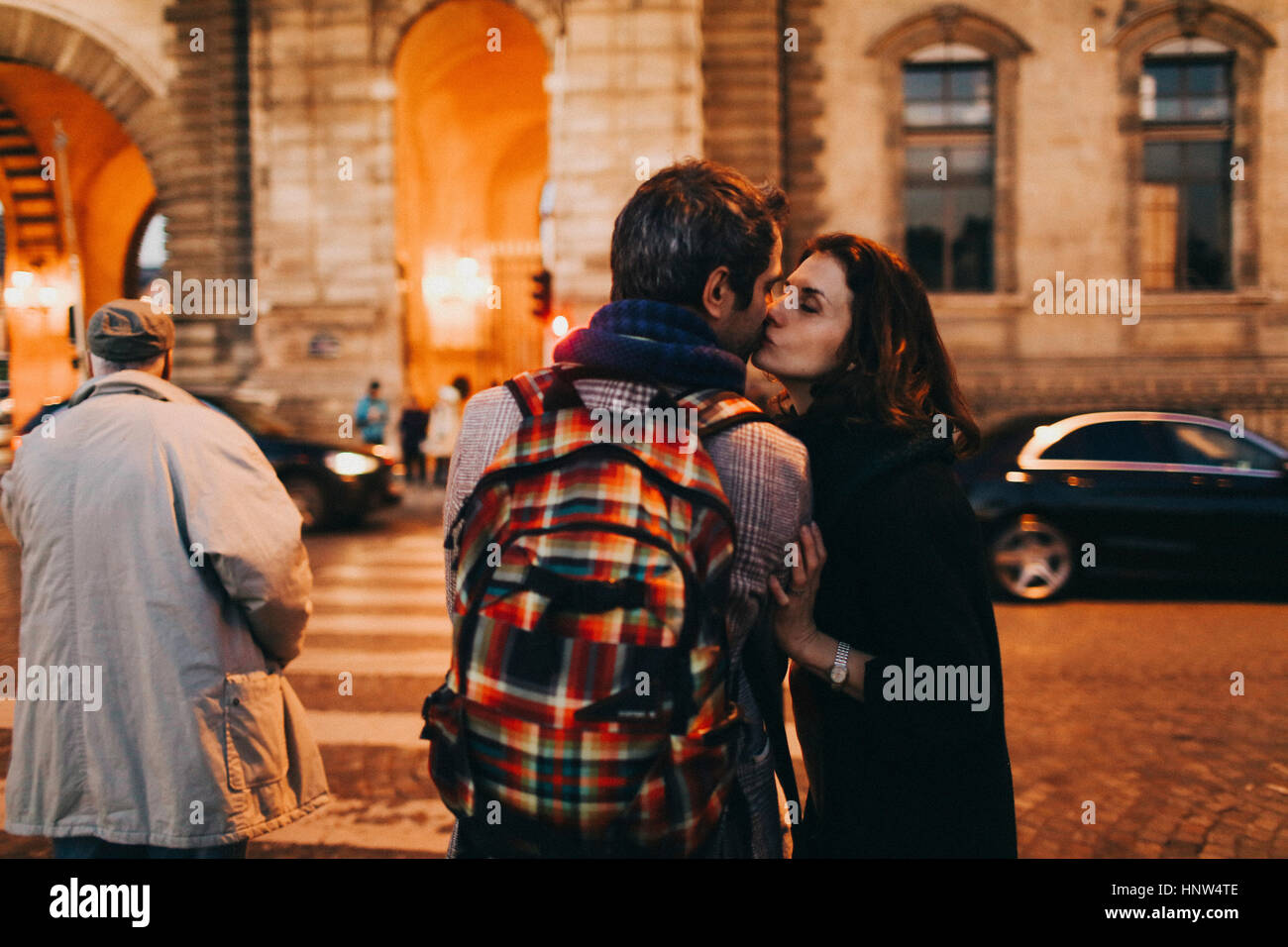 Two men french kissing hi-res stock photography and images - Alamy