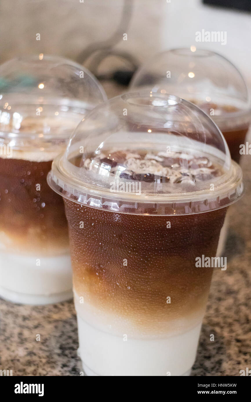 Iced latte coffee in hi-res stock photography and images - Alamy