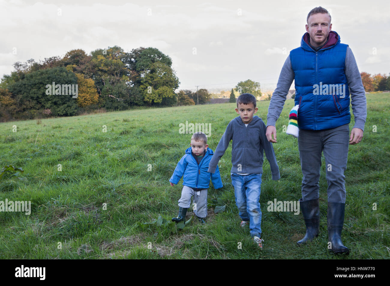 Adult children walking in country hi-res stock photography and images ...