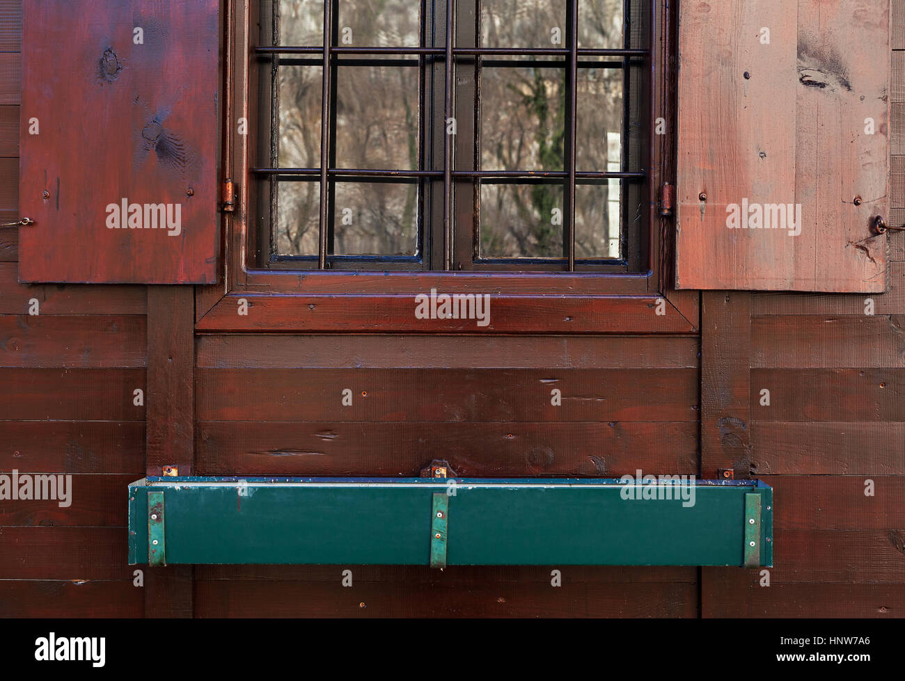 Closeup view of old wooden house, details of window Stock Photo - Alamy