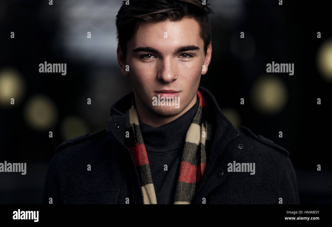 Portrait of young man, outdoors Stock Photo - Alamy