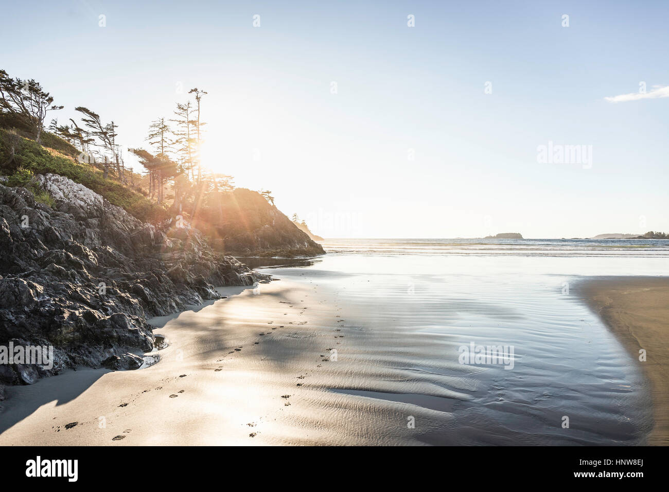 Long Beach at sunrise, Pacific Rim National Park, Vancouver Island ...