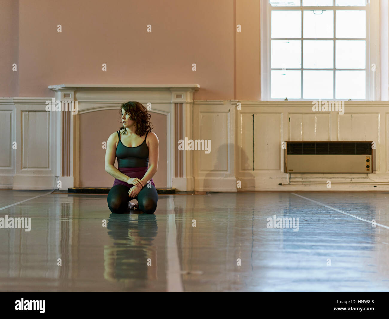 Young woman wearing gym leotard hi-res stock photography and images - Alamy