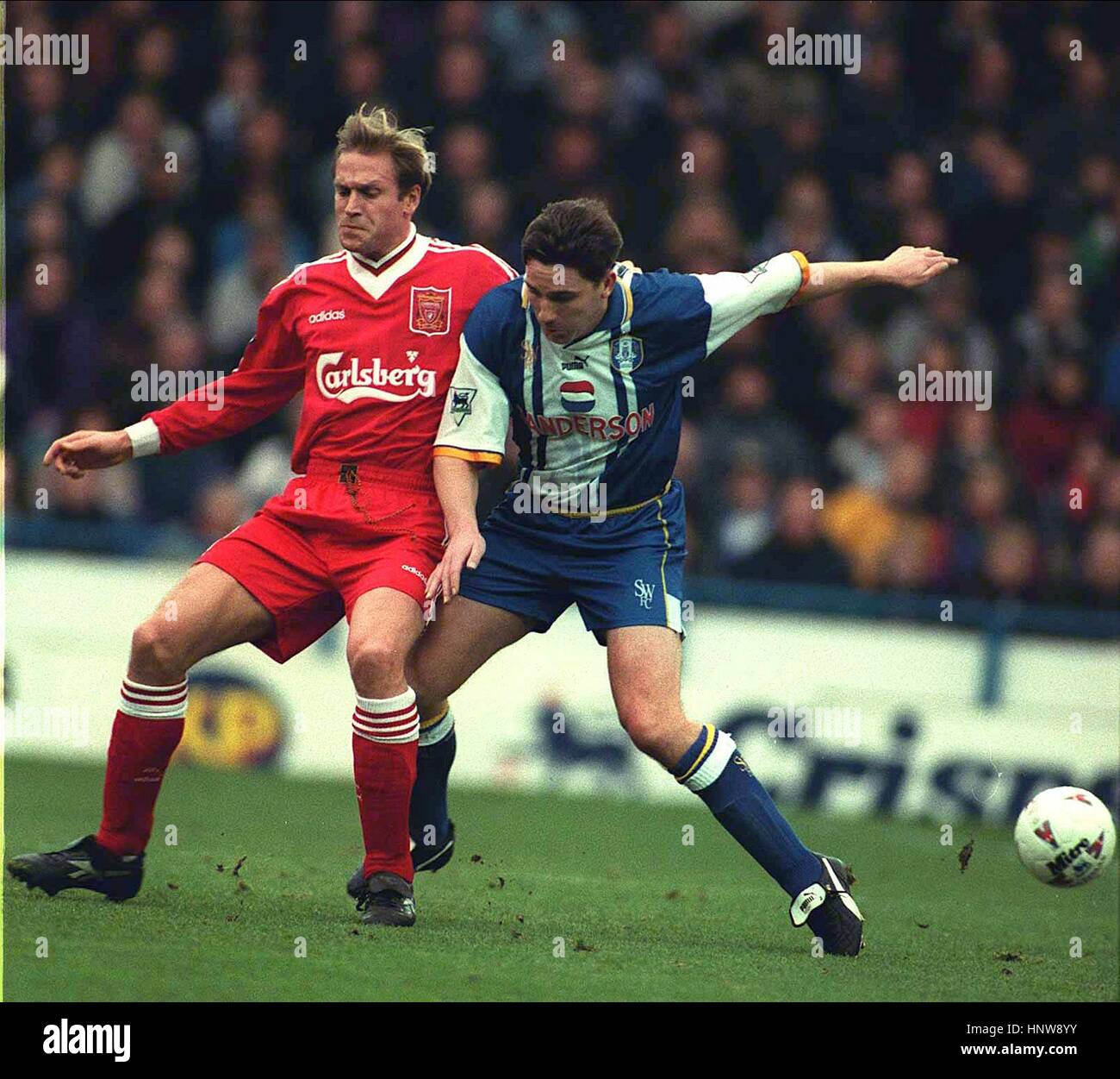 DAVID HIRST & JOHN SCALES SHEFFIELD WED V LIVERPOOL 15 January 1996 ...