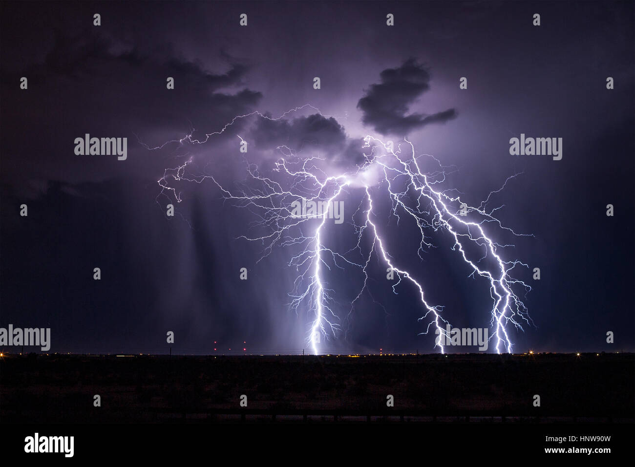 Lightning storm in Arizona Stock Photo - Alamy