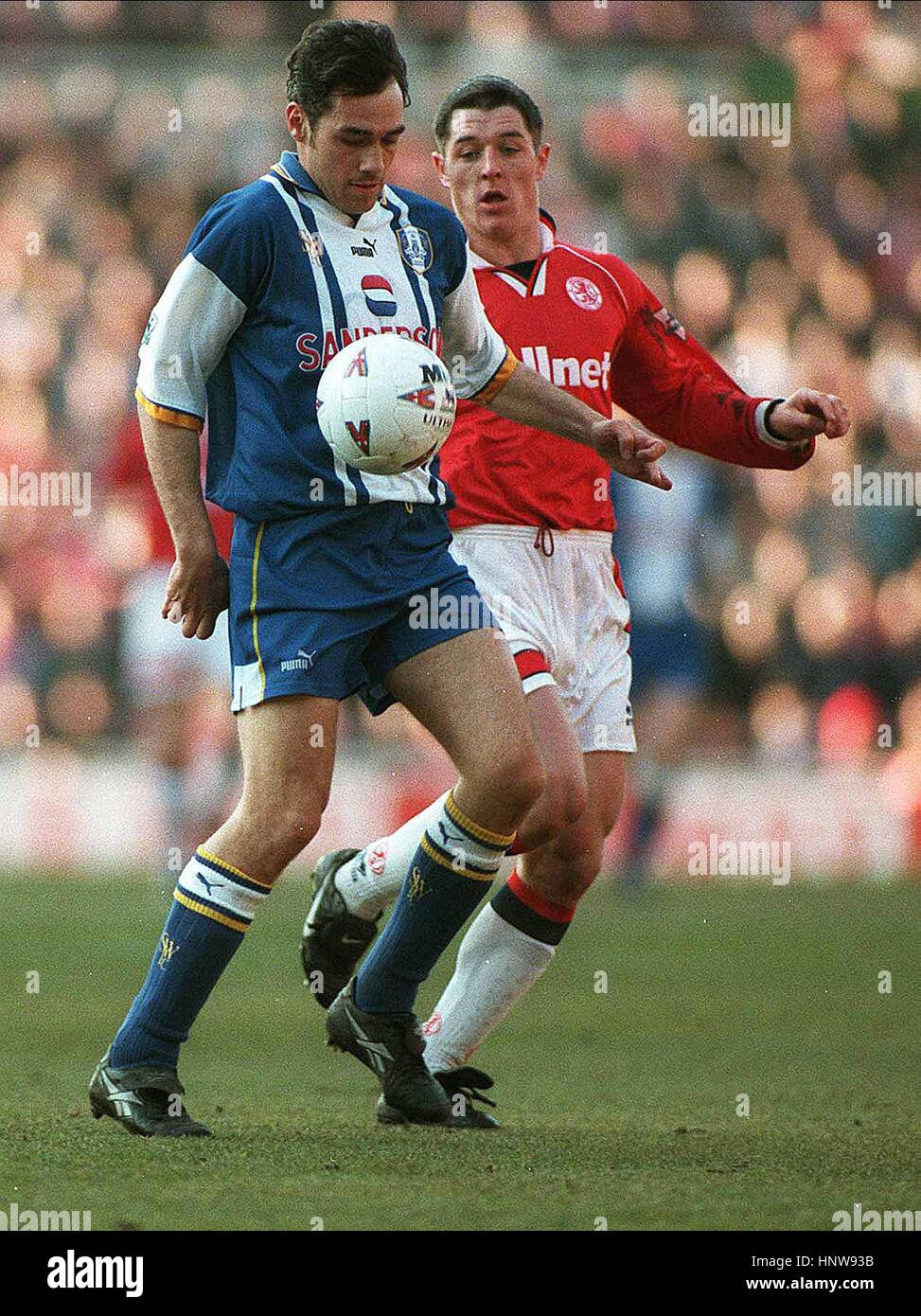 GUY WHITTINGHAM & KAVANAGH MIDDLESBROUGH V SHEFFIELD WED 05 April 1996 ...