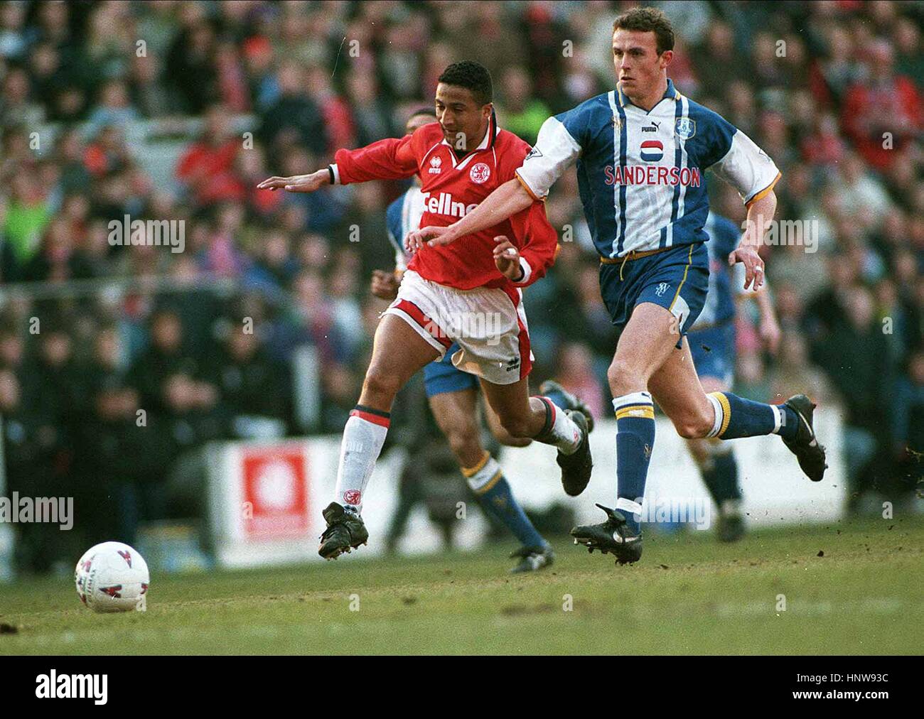 CHRIS FREESTONE & JON NEWSOME MIDDLESBROUGH V SHEFFIELD WED 05 April ...