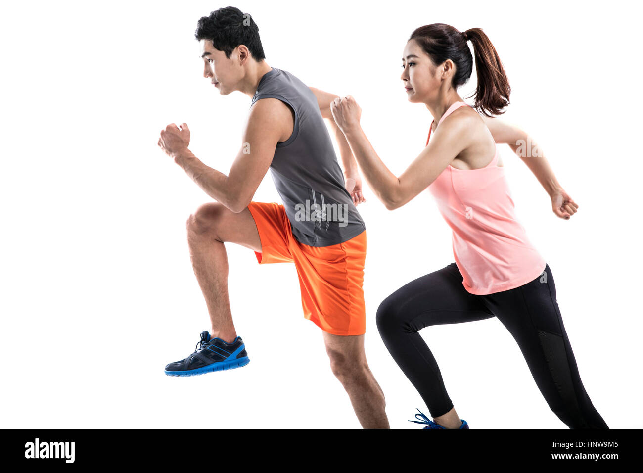 Running track side view hi-res stock photography and images - Alamy