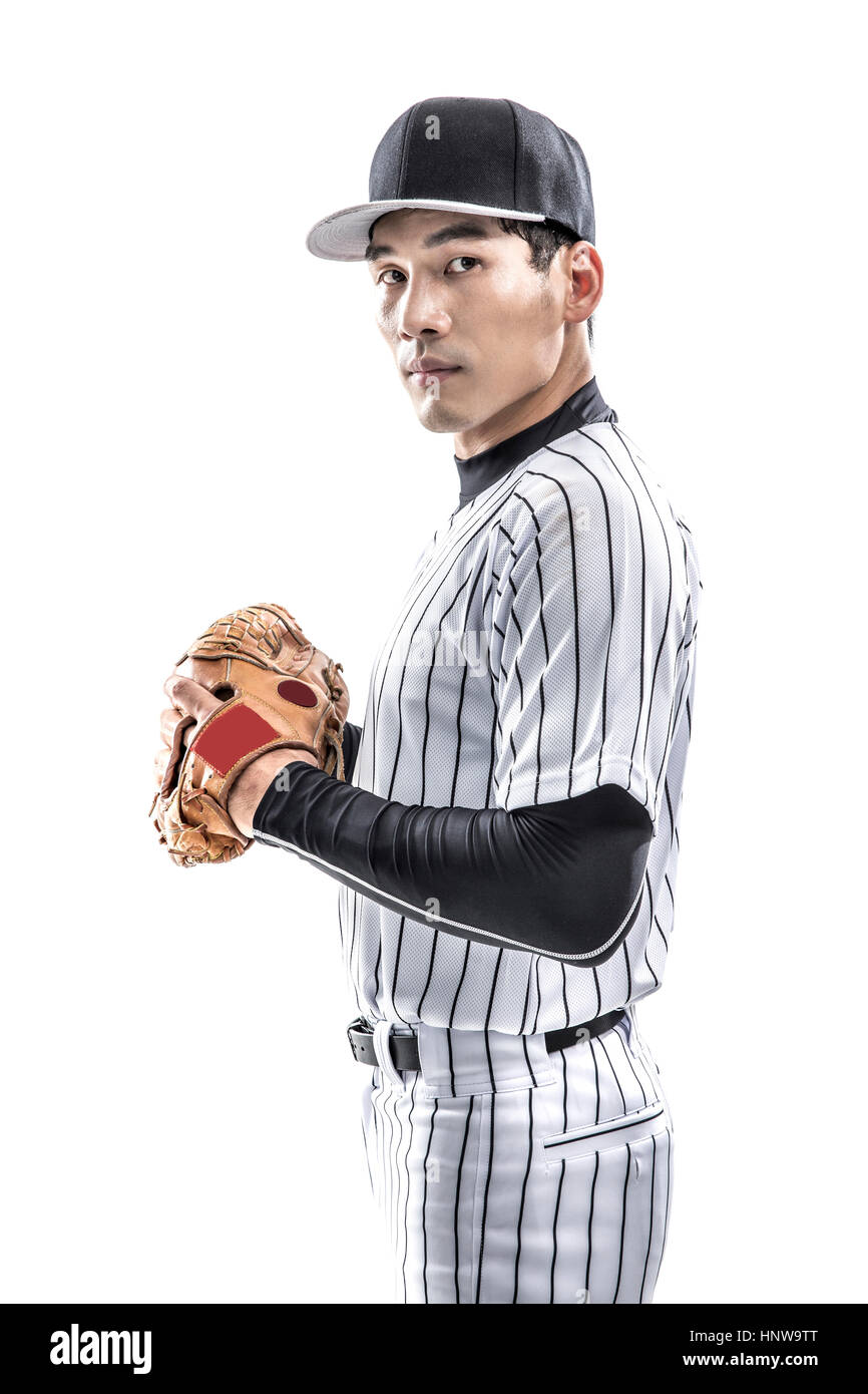 Baseball cap man looking up hi-res stock photography and images - Alamy