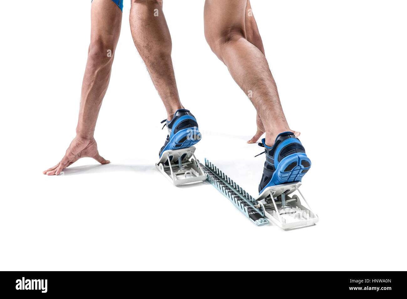 Track and field start leg hi-res stock photography and images - Alamy