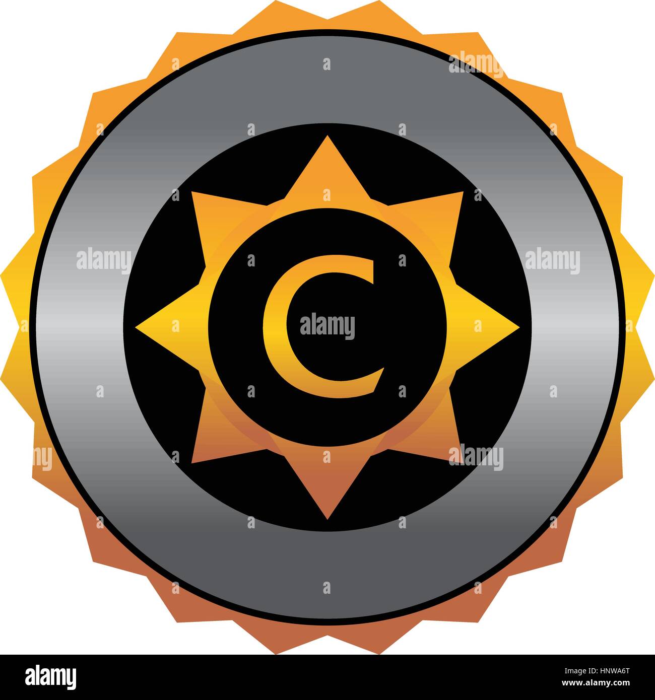 Medal Military Letter C Stock Vector Image & Art - Alamy