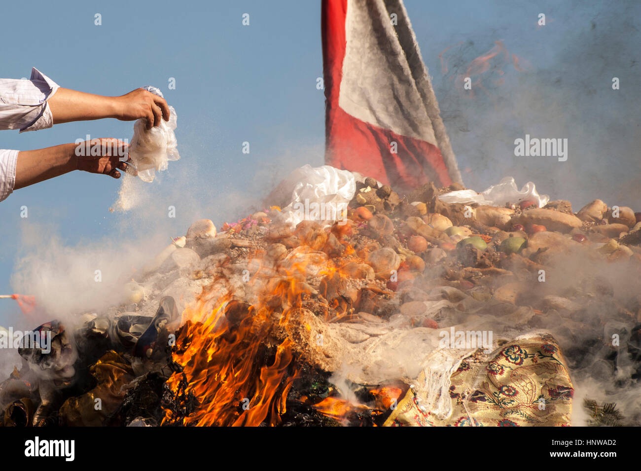 Sacrificial fire hi-res stock photography and images - Alamy