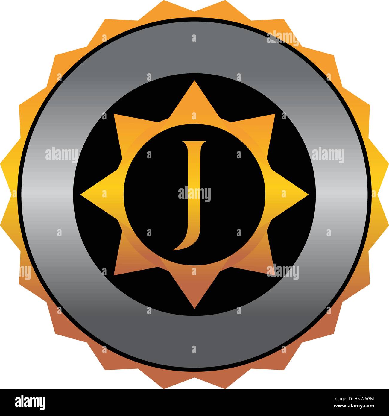 Medal Military Letter J Stock Vector Image & Art - Alamy