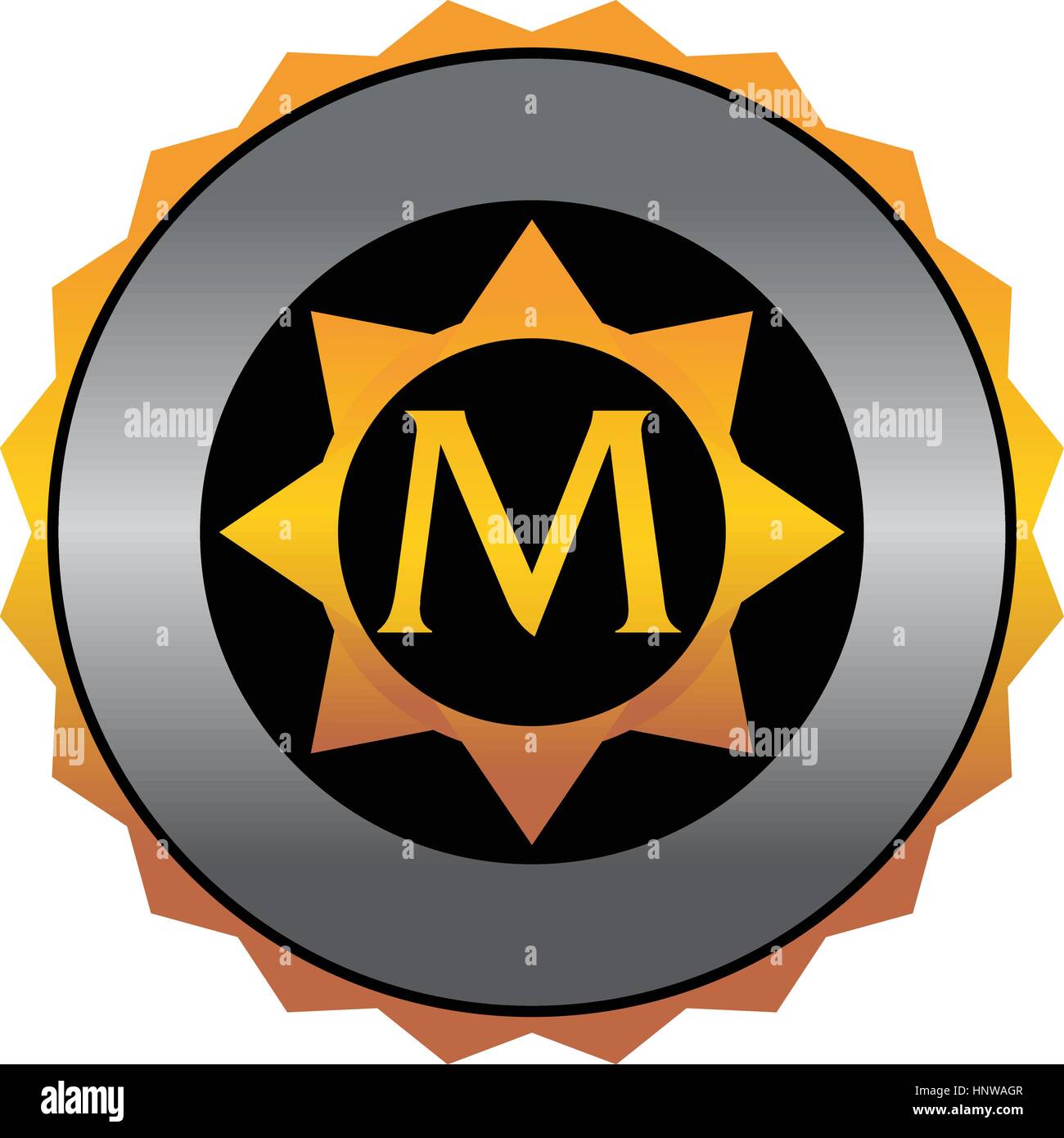 Medal Military Letter M Stock Vector Image & Art - Alamy