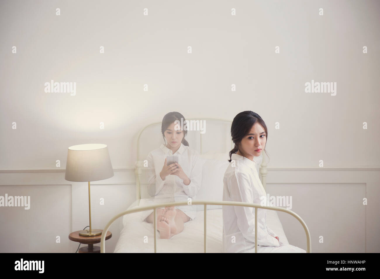 Ghost woman bed hi-res stock photography and images - Alamy