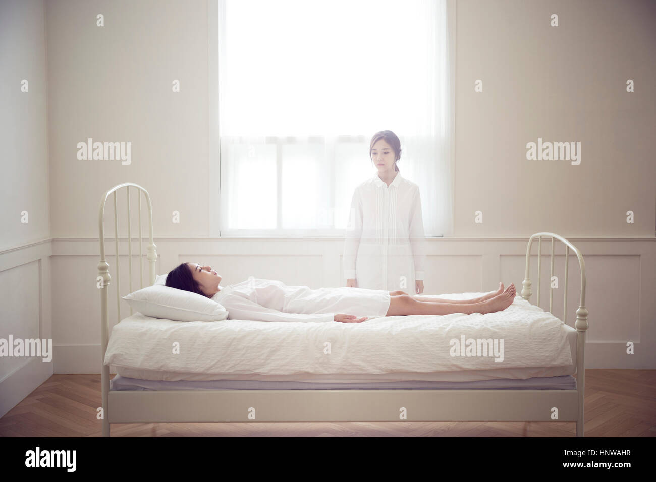 Ghost woman bed hi-res stock photography and images - Alamy