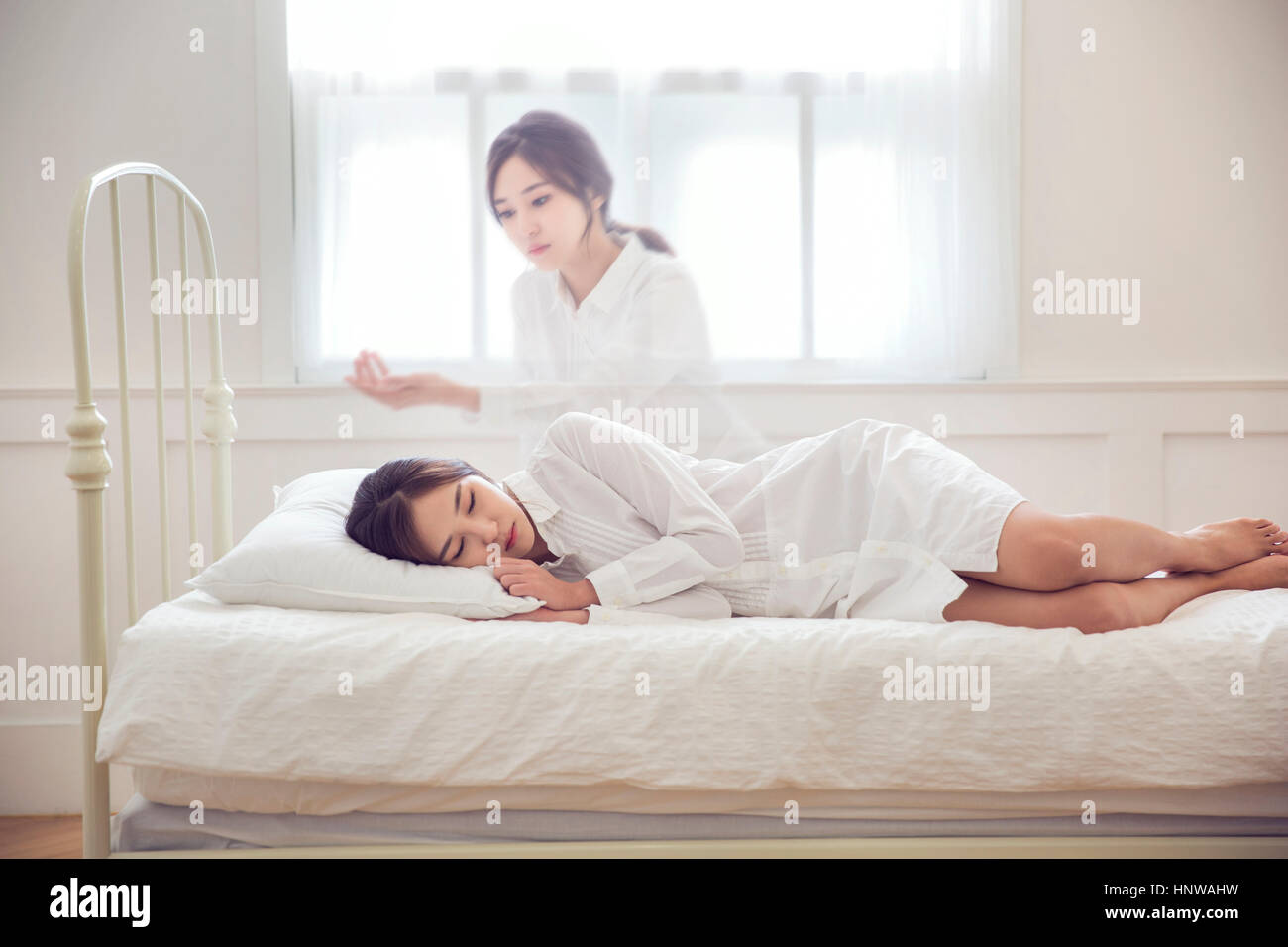Ghost woman bed hi-res stock photography and images - Alamy