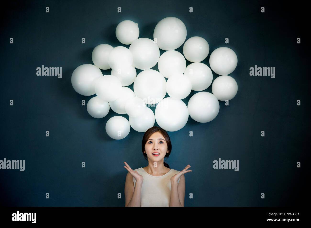 Excited young asian woman portrait hi-res stock photography and images ...