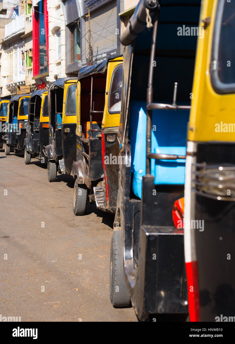 Bajaj auto rickshaws hi-res stock photography and images - Alamy