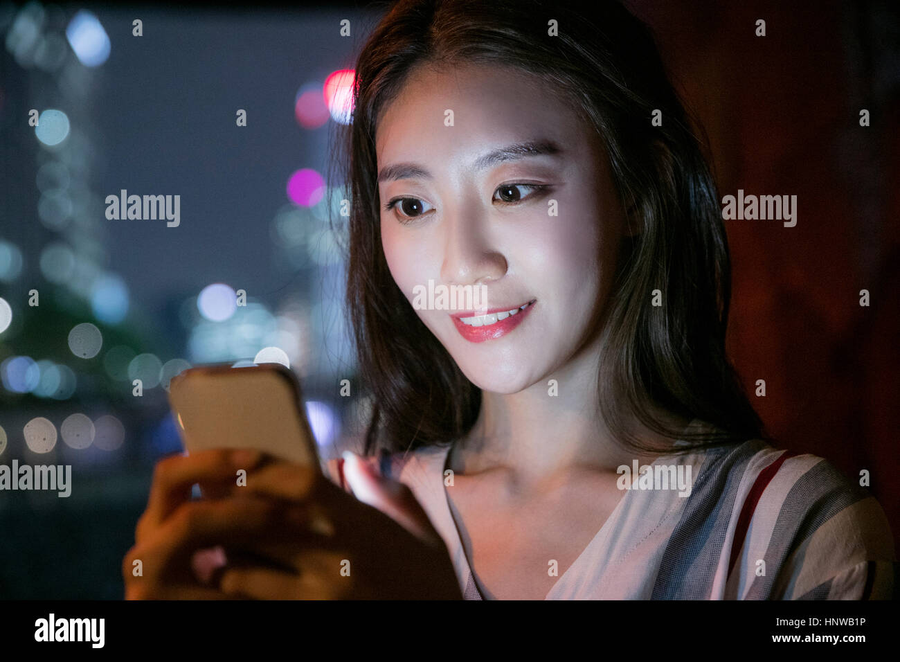 Portrait person at night hi-res stock photography and images - Alamy