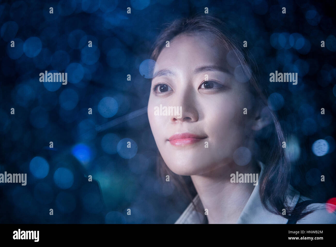 Woman face night side hi-res stock photography and images - Alamy