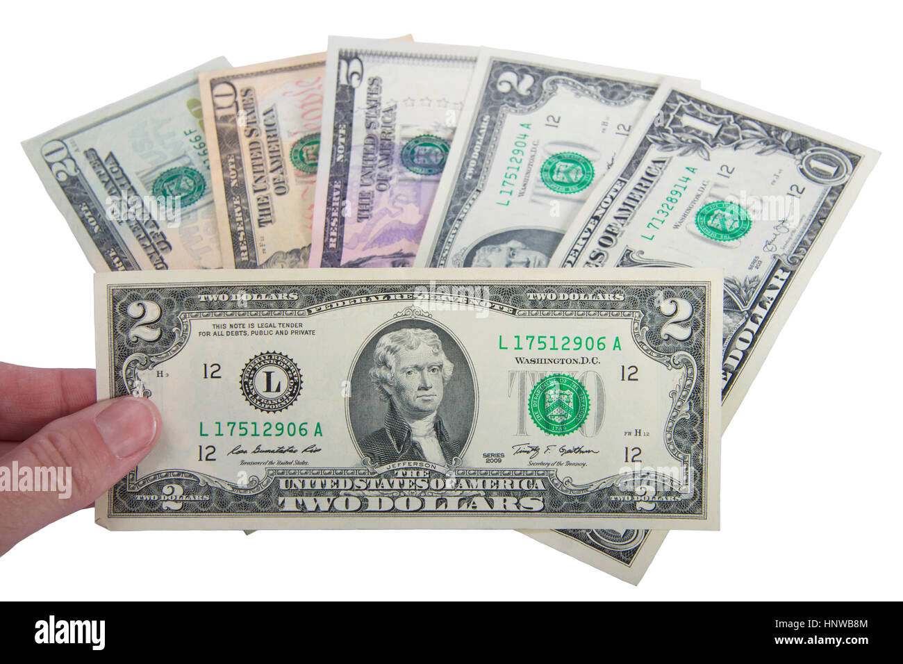2 dollar bill hi-res stock photography and images - Alamy